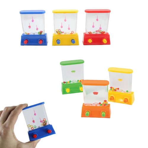 2x Water Arcade mini hand held game basketball fish food toy keep kids ...