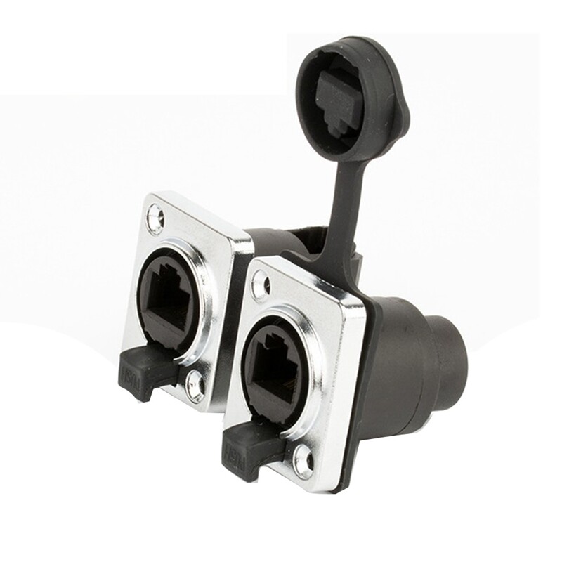 2X(RJ45 Connector 8P8C Female Panel Mount Sockets RJ45 Ethernet2939 | eBay