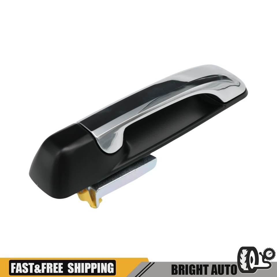 Chrome&Black Exterior Outside Door Handle Driver Side Rear Left Fit ...