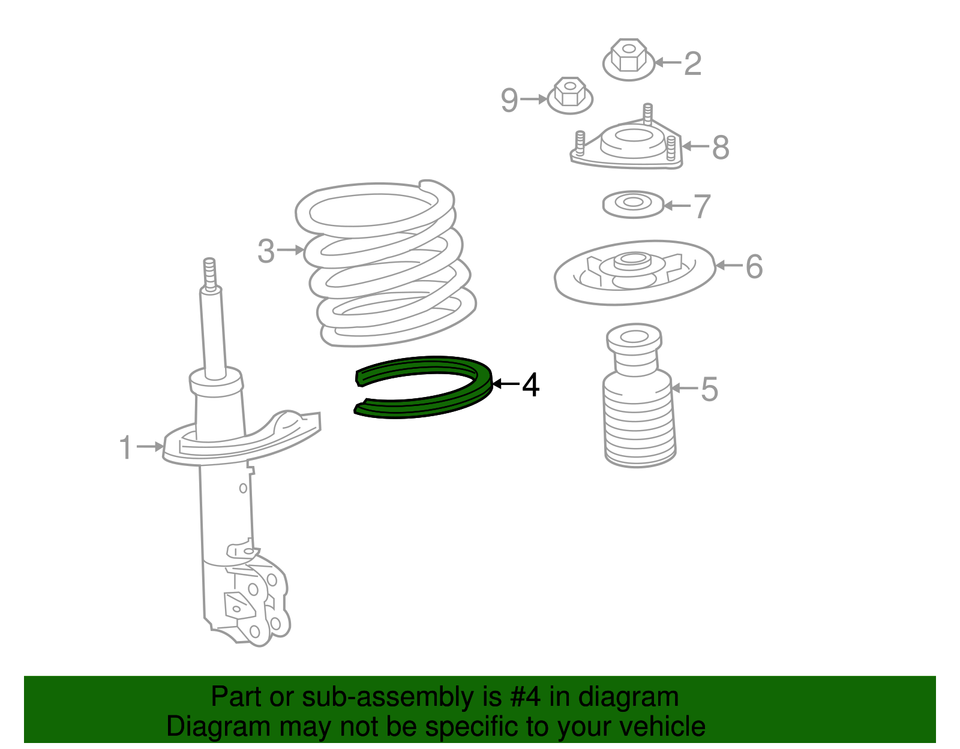 Genuine Mitsubishi Coil Spring Insulator 4040A253 | eBay