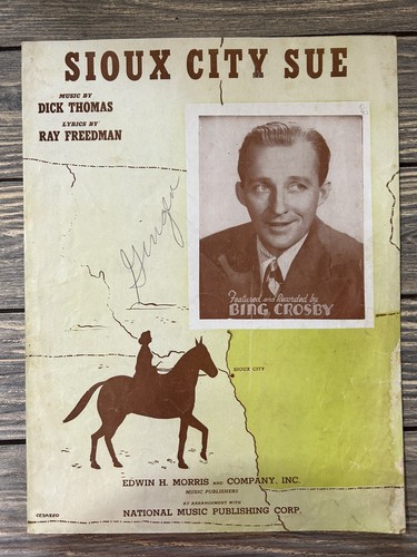 Vintage 1945 Sioux City Sue Sheet Music Dick Thomas Ray Freedman P | eBay