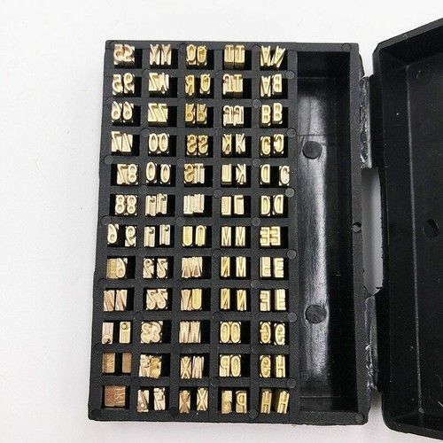 120pcs 2*4*15mm Hot Stamp Copper Letters Thermal Ribbon Printing Font ...