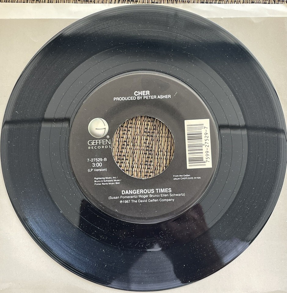 Cher & Peter Cetera - After All/Dangerous Times - 7” Vinyl 45 - Geffen ...