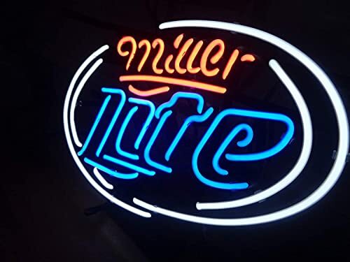 Real Glass Neon Sign Miller lite Metal Frame 42X32CM decoration Light ...