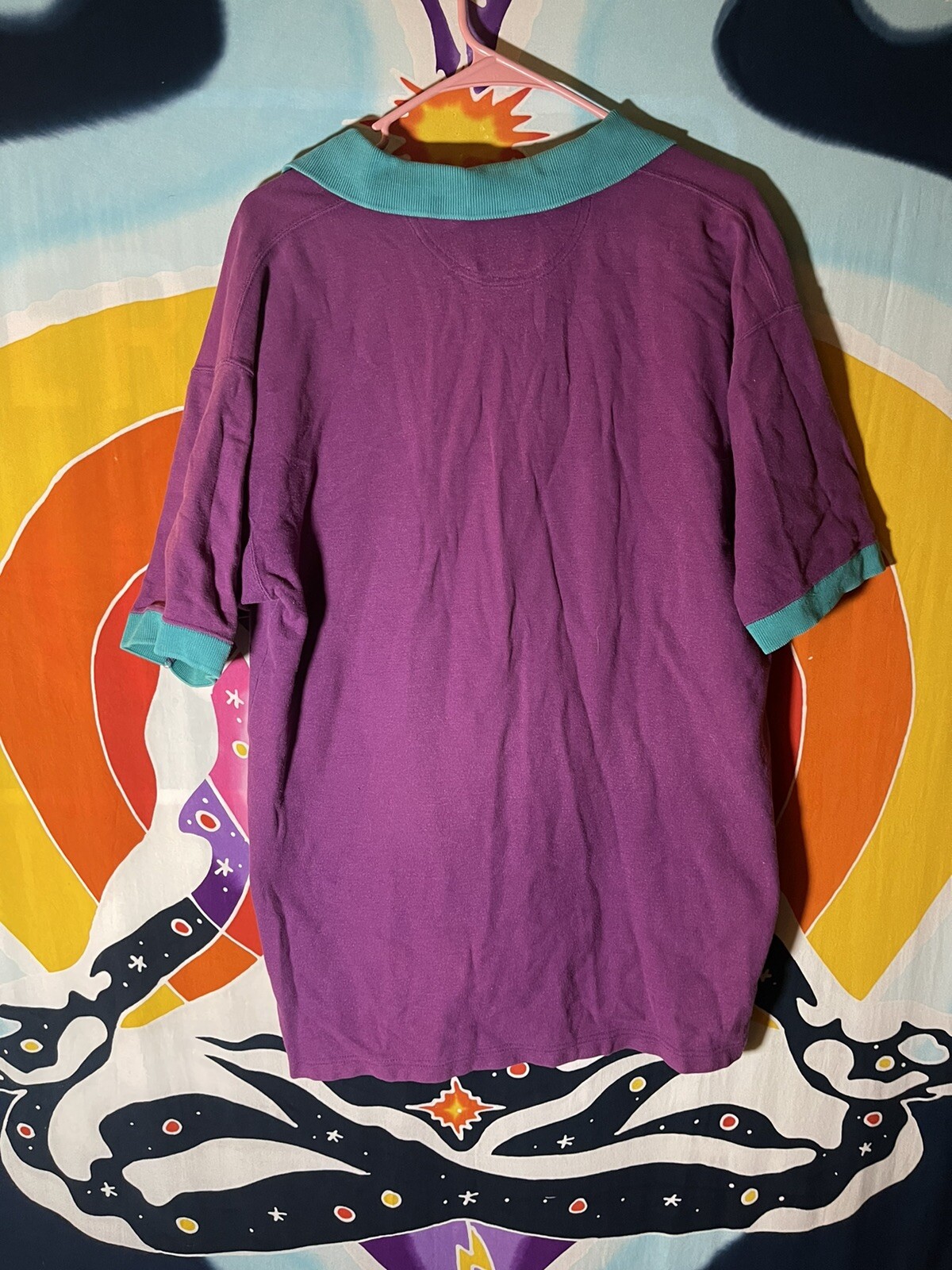 VINTAGE 1980s CAPE COD TRI COLOR PURPLE BLUE GREEN PO… - Gem
