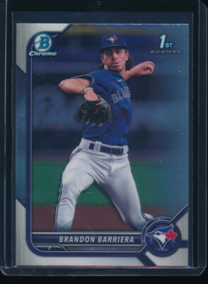BRANDON BARRIERA 1st 2022 Bowman Chrome Draft BLUE JAYS Rookie Card RC ...
