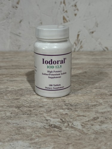 Iodoral IOD-12.5 - High Potency Thyroid Supplement- 180 Tablets Optimox ...