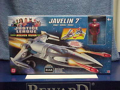 JUSTICE LEAGUE ELECTRONIC JAVELIN 7 MISSION VISION SPACE SHIP & FLASH ...