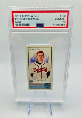 2011 Topps A&G Freddie Freeman - Rookie Card - Mini #198 - PSA Gem Mint ...