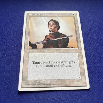 MTG Righteousness, Revised Edition, Moderately Played, English | eBay