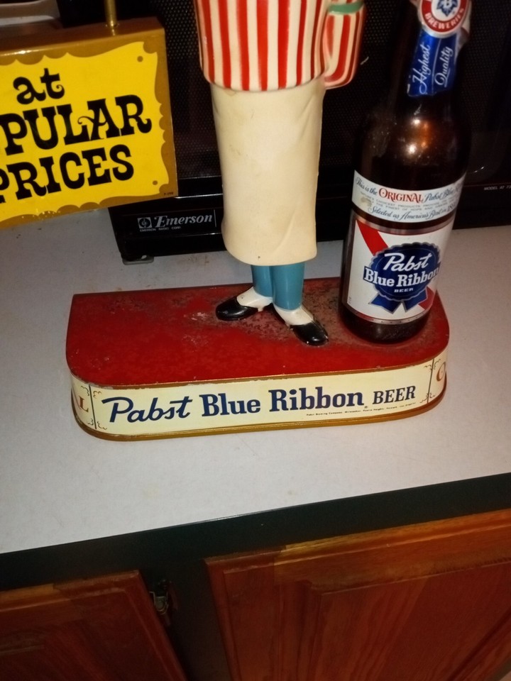 Pabst Blue Ribbon Waiter REPRODUCTION Decal !!! New .. | eBay