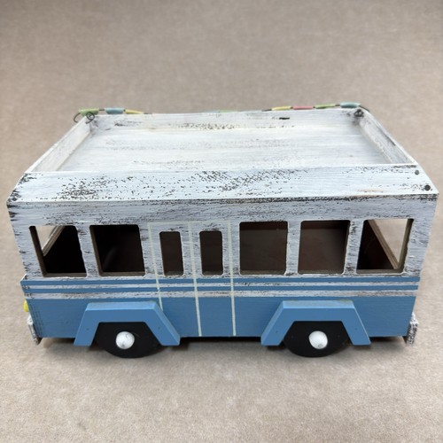 Folk Art Handcrafted Wooden Volkswagen Party Bus Decor Creative Co-Op ...