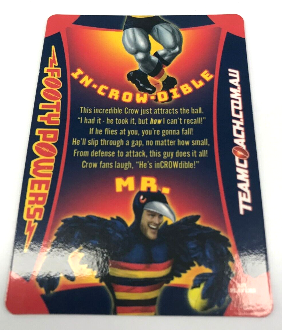 2019 AFL TEAMCOACH TRADING CARD FOOTY POWERS 3-D CARD FP1-BRYCE GIBBS ...