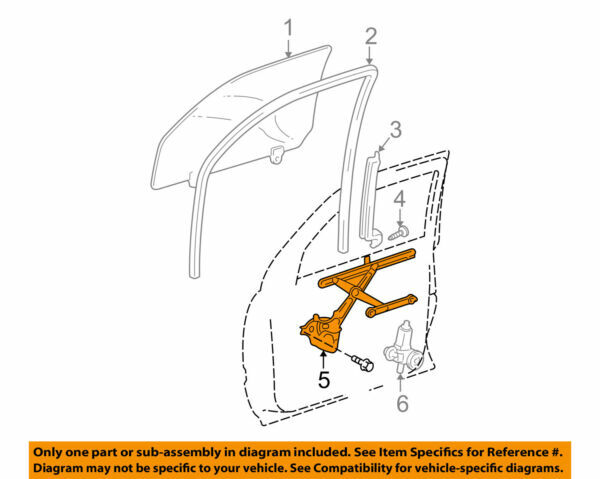 6980233040 Genuine Toyota Regulator Sub-assy Front Door Window LH 69802 ...