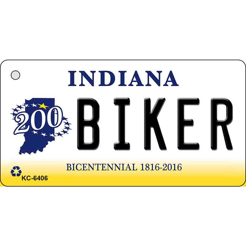 Biker Indiana State License Plate Tag Novelty Key Chain KC-6406 | eBay