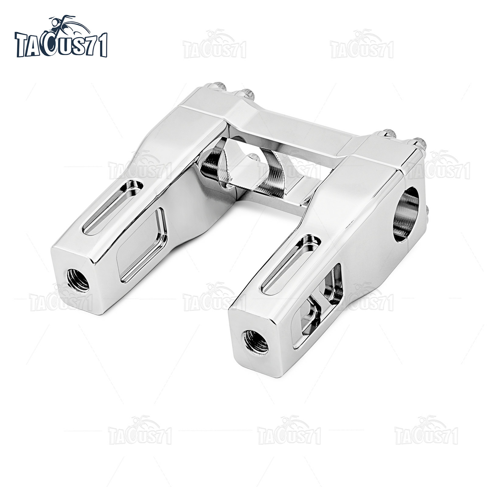 2" 4" Short Risers Top Clamp 1" Handlebar For Harley Dyna Softail ...