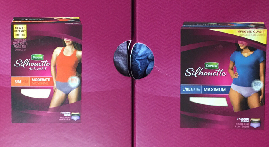 2 Ct Depend Silhouette Pull-Up Underwear S/M 28–40 Adult Diaper Sample ...