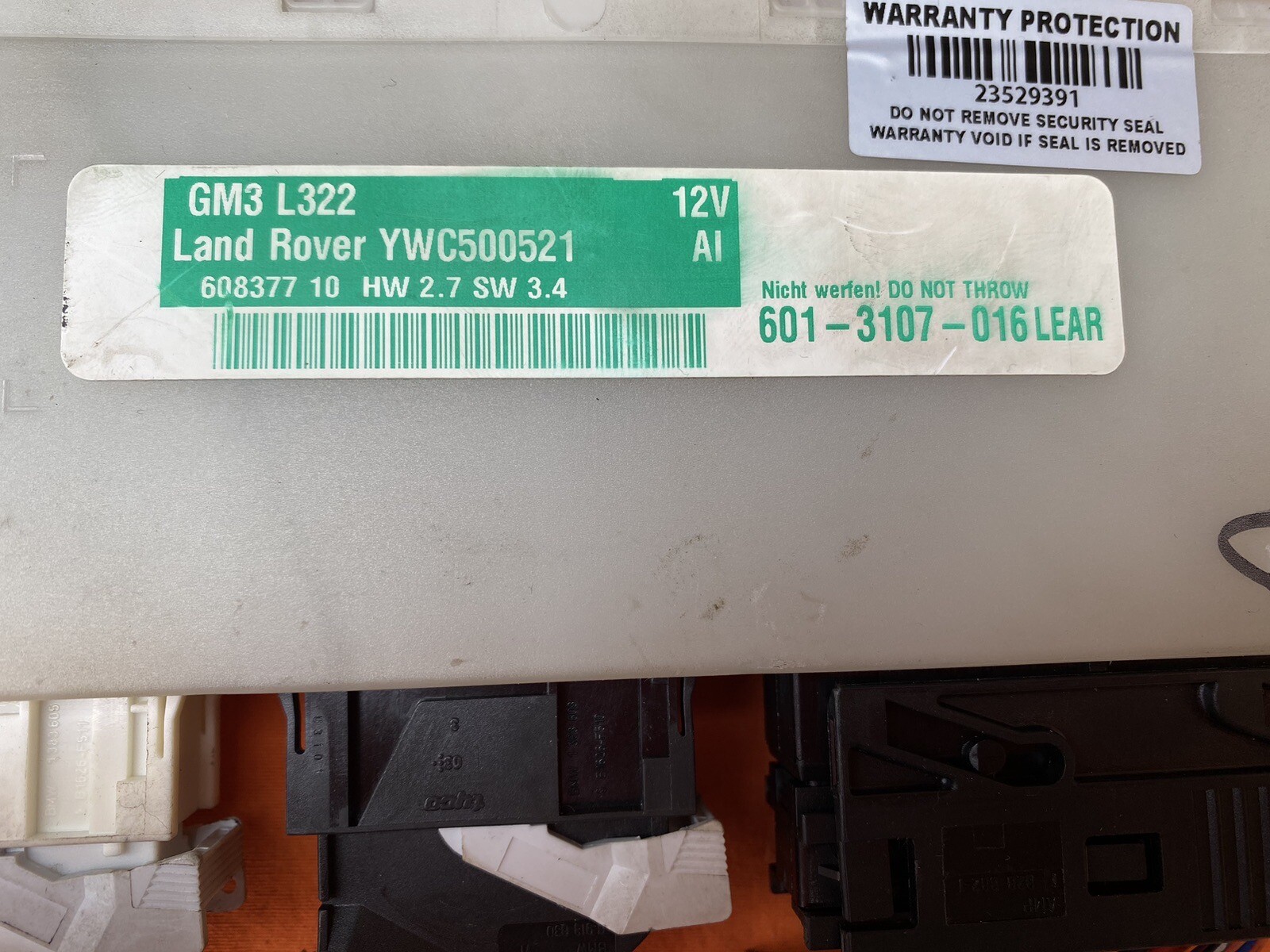 07-2009 Range Land Rover HSE L322 Body Control Module BCM BCU OEM ...