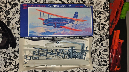 Vintage Glencoe Models 1:81 Curtiss Condor Plastic Aircraft Model Kit ...