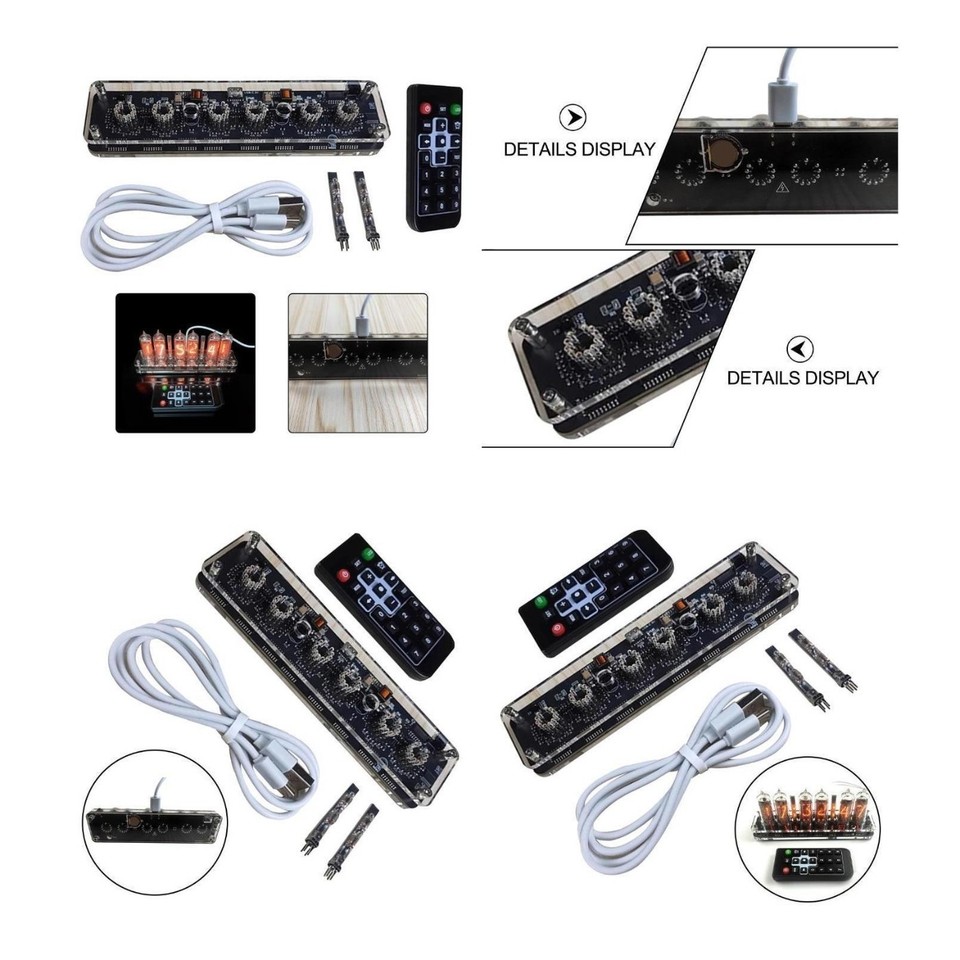 IN14 Nixie Tube Clock Base with Digital Display and USB C Power ...