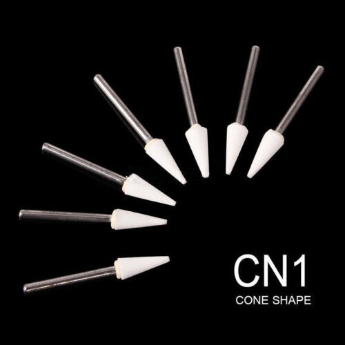 Dental White Stone Flame Mounted Polishing Burs- FG 12/pks Abrasion ...