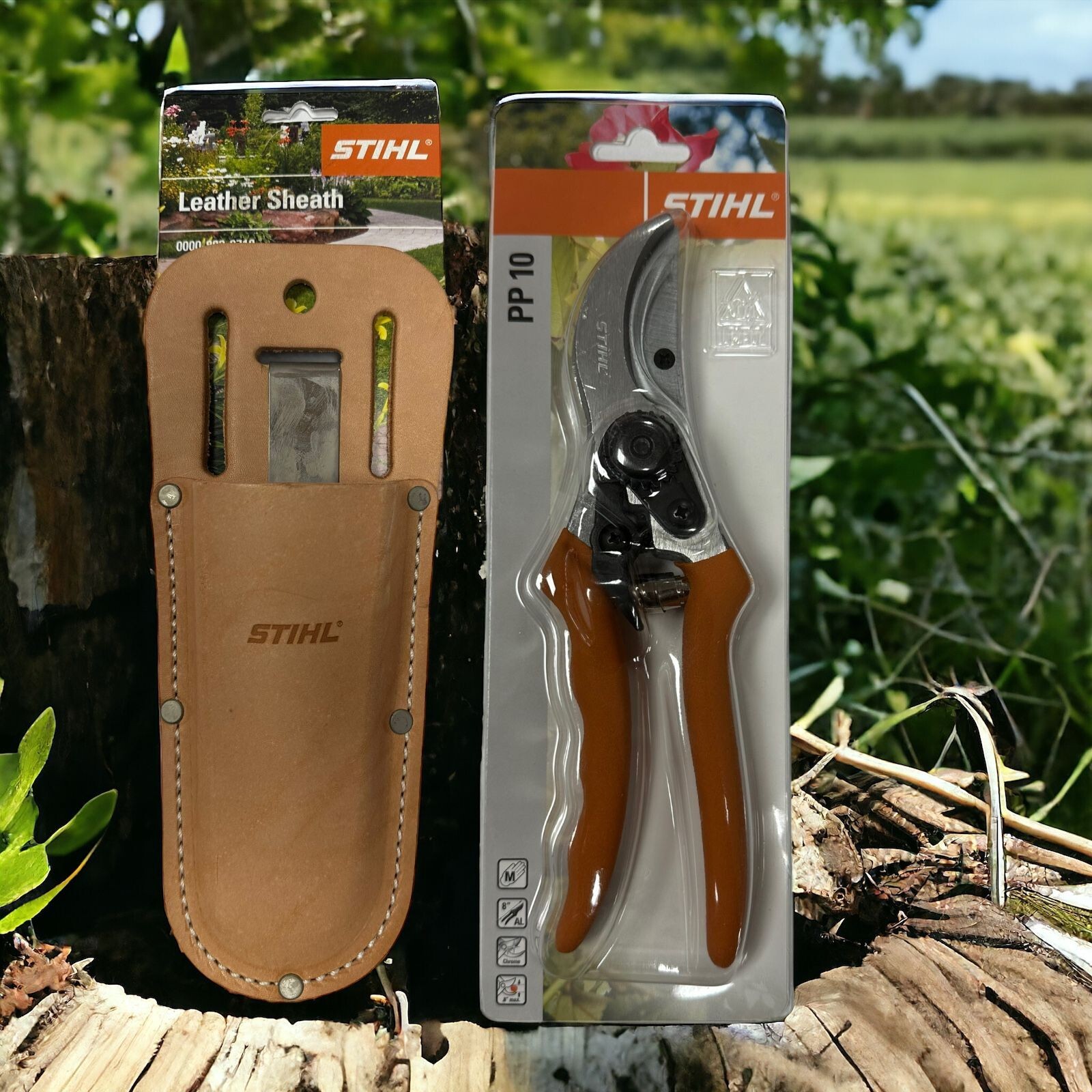 NEW Genuine STIHL PP10 Hand Pruner with Leather Sheath 0000-882-0704 ...