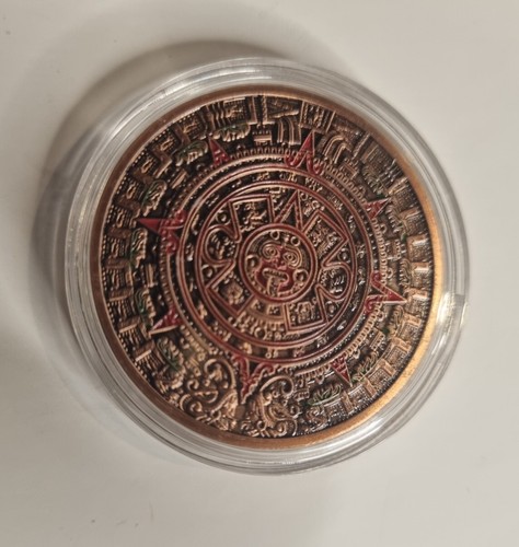 Aztec Maya Mexican Calendar Coin Copper Color Uncirculated Mexico New ...