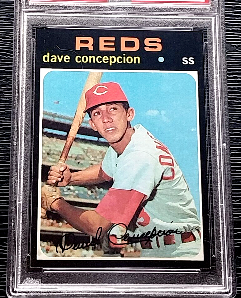 1971 TOPPS DAVE CONCEPCION ROOKIE BASEBALL CARD #14 ***SHARP*** PSA 7 ...