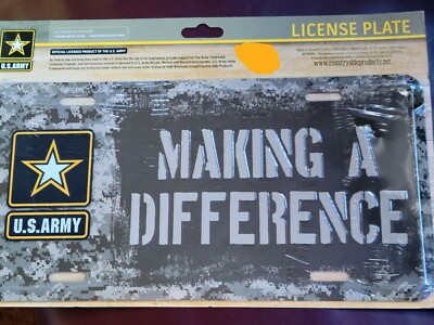 Making a Difference US Army 12" x 6" United States Metal License Plate ...