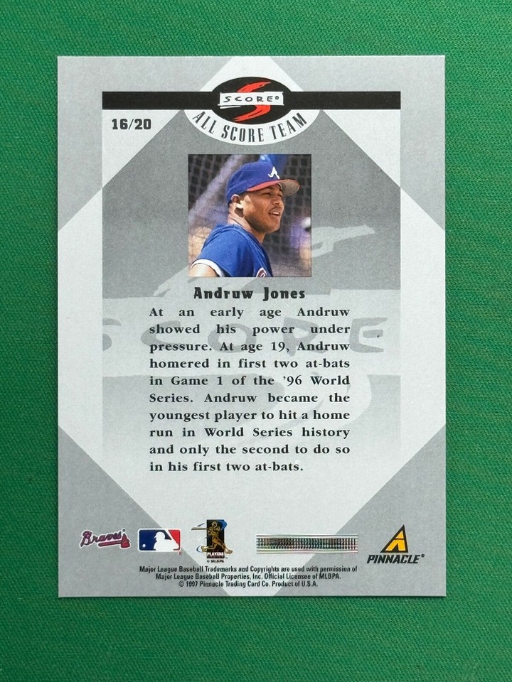 1998 Score Baseball All-Score Team #16 Andruw Jones | eBay
