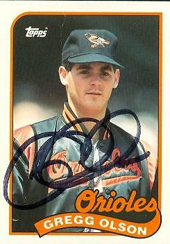 Gregg Olson autographed Baseball Card (Baltimore Orioles) 1989 Topps ...