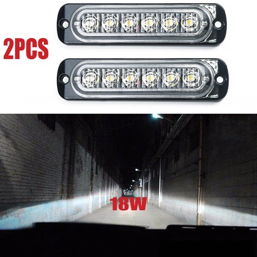 2X Universal Car Truck 6 LED Running Light DRL Daylight Fog Lamp ...