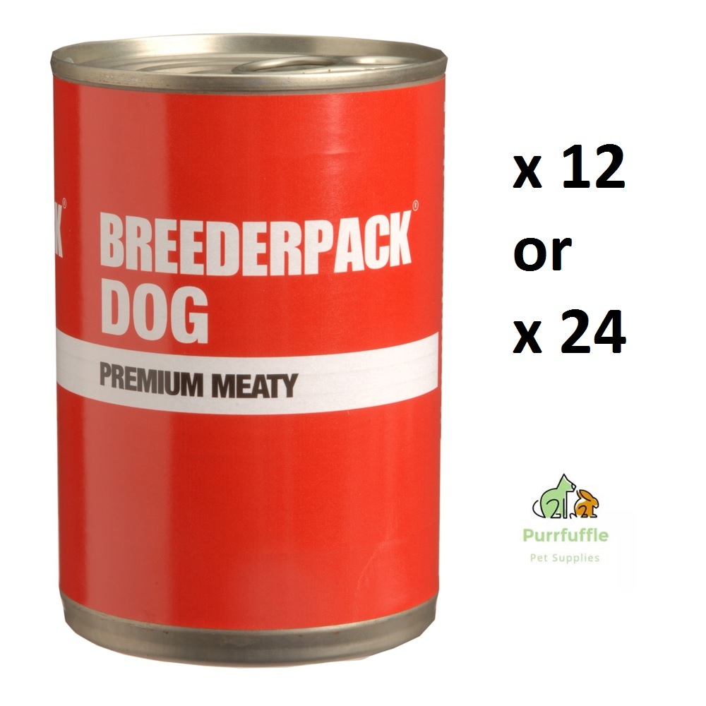 BREEDERPACK PREMIUM MEATY Wet Dog Food Meat Choose 12 or 24 400g Tins ...