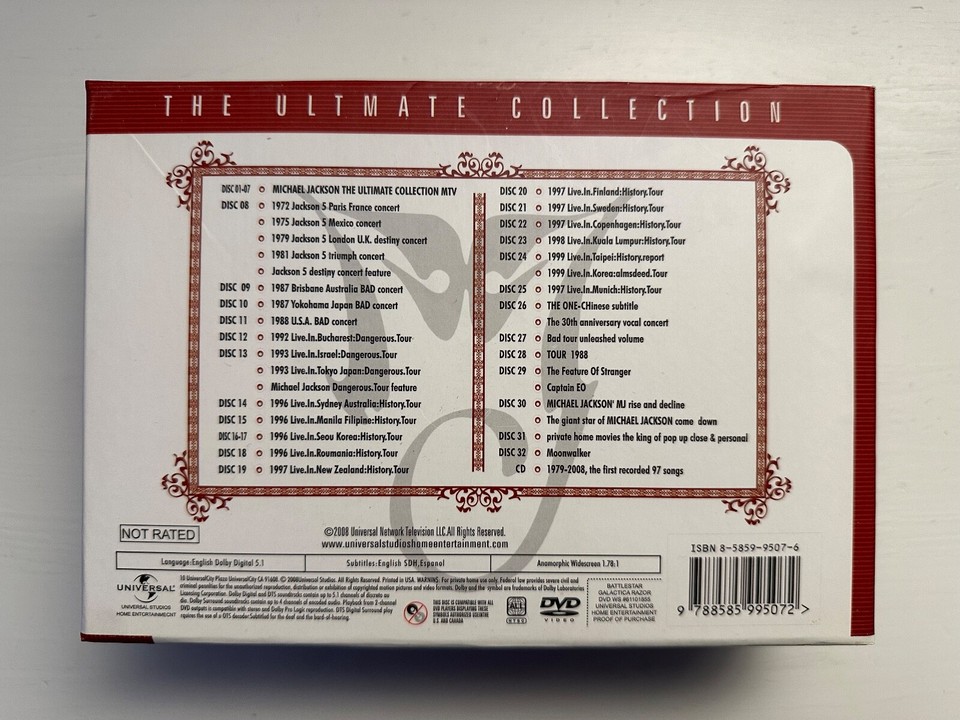 MICHAEL JACKSON The ultimate collection - 32 DVDs & 1 CD (RARE) | eBay