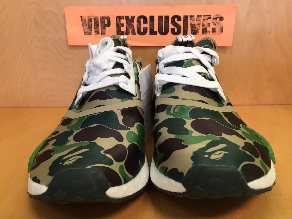 Adidas NMD R1 Bape Green Camo Army Bathing Ape Nomad Runner Adidas NMD R1 Bape Green Camo Army Bathing Ape Nomad Runner