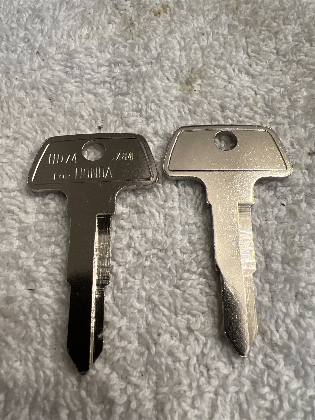 Lot of 2 New Honda Motorcycle Jet HD74 Vintage Key Blanks Ilco X-84 NP ...