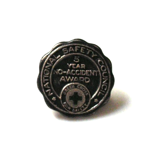Vintage National Safety Council 5 Year Pin Antique Lapel Hat Tie Button ...