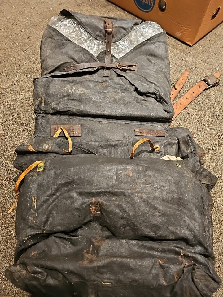 Civil War Knap Sack Leather All Straps Present With Carrying Straps | eBay