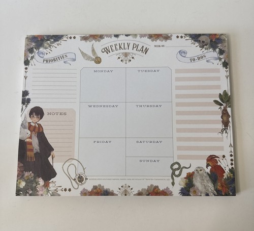 Harry Potter: Floral Fantasy Weekly Planner Notepad 49 pages 8.5" by 11 ...