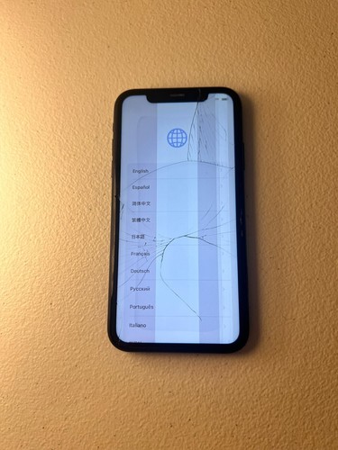 Broken Apple iPhone XR 64GB Black - For Parts | eBay