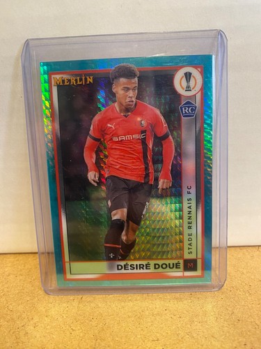2022-23 Topps Merlin Chrome Rookie Aqua Refractor Desire Doue PSG | eBay.de