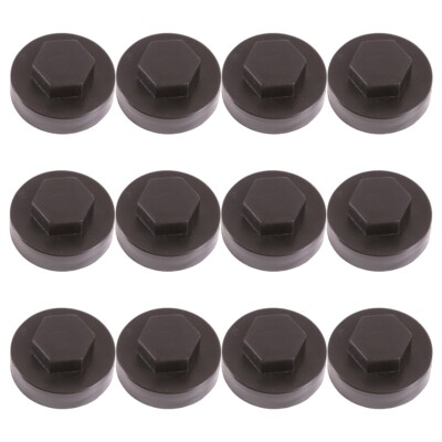 25 Pack BLACK HEX CLADDING CAPS 16mm Washer Size 8mm Hexagon Head ...