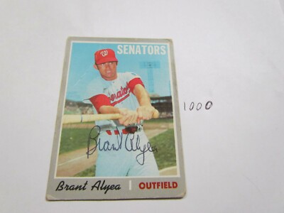 Brant Alyea Autographed Topps 1970 Baseball Card | eBay