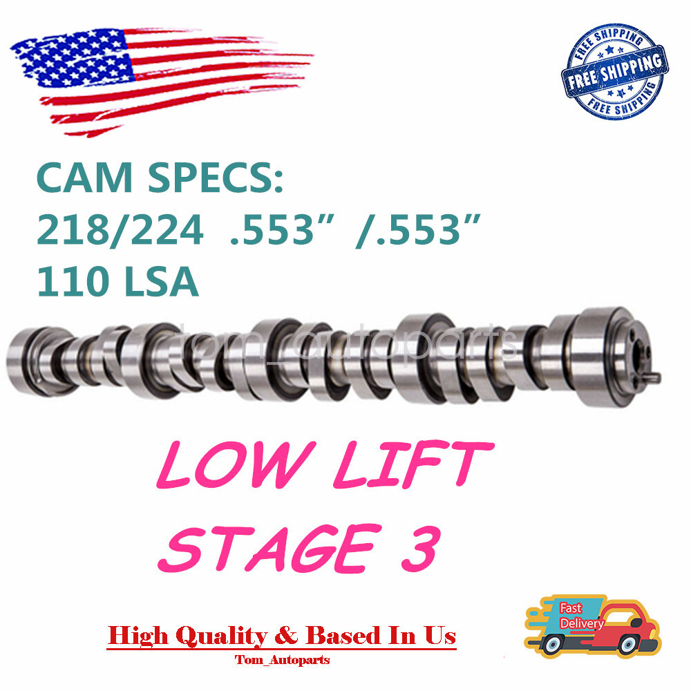 For GM Gen 3 & Gen 4 LS Truck Stage 3 Low Lift Camshaft 4.8L 5.3L 6.0L ...