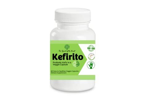 Kefirito 60 Kefir Powder Veggie Capsules For 30 Days Supply Nutrient ...