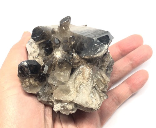 Beautiful Irradiated Smoky Quartz Crystal Cluster 286g From Brazil | eBay