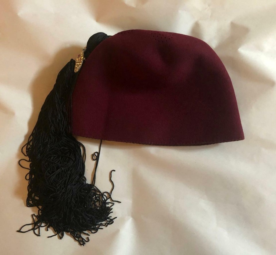 Vintage Masonic Fez Anthony Nizzardini NY Hejaz Shriners Free Mason ...