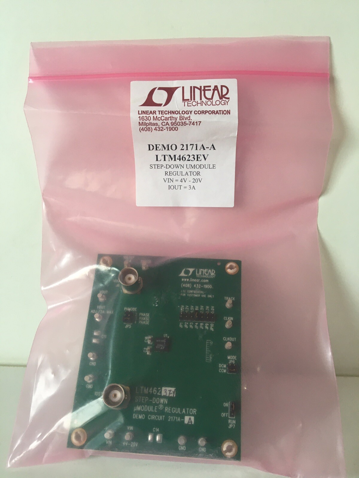 LINEAR TECHNOLOGY NEW DEMO 2171A-A LTM4623EV REGULATOR UMODULE STEP ...