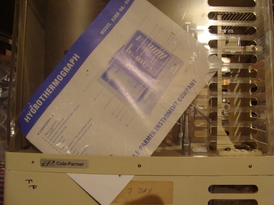 COLE-PARMER HYGROTHERMOGRAPH MODEL 8368-50 HUMIDITY LOGGER | eBay