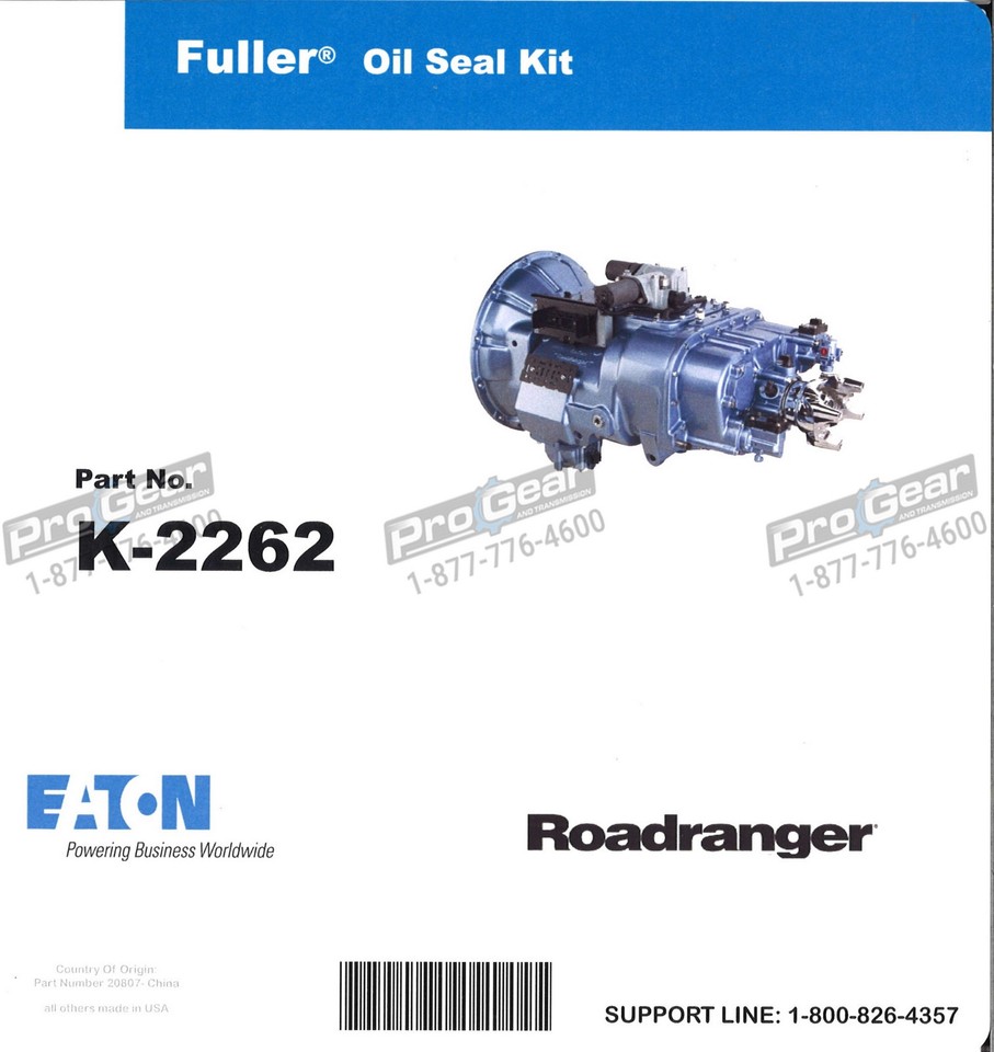 K2262 EATON FULLER REAR TRANSMISSION SEAL, REPLACES K2256 SEAL | eBay